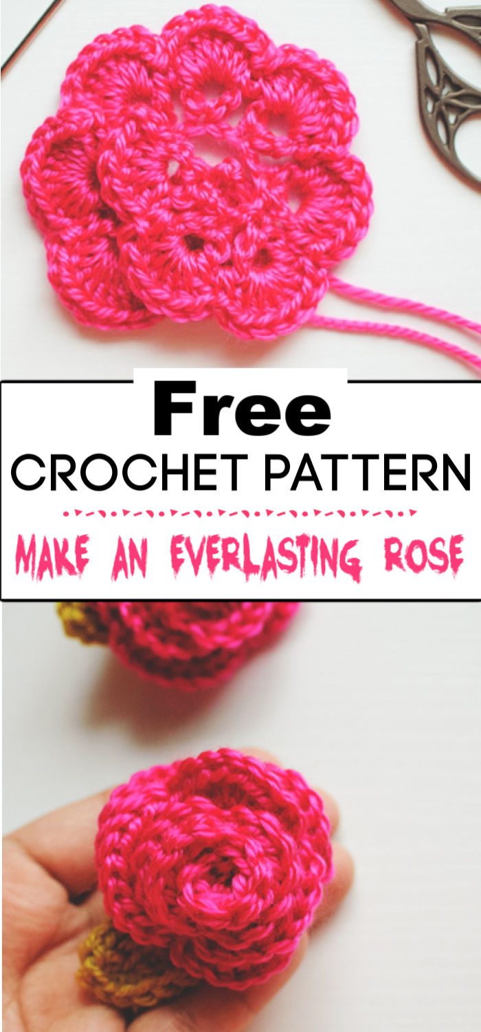 11 Free Easy Rose Crochet Pattern - Crochet with Patterns