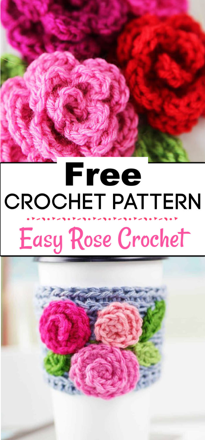 11 Free Easy Rose Crochet Pattern - Crochet with Patterns