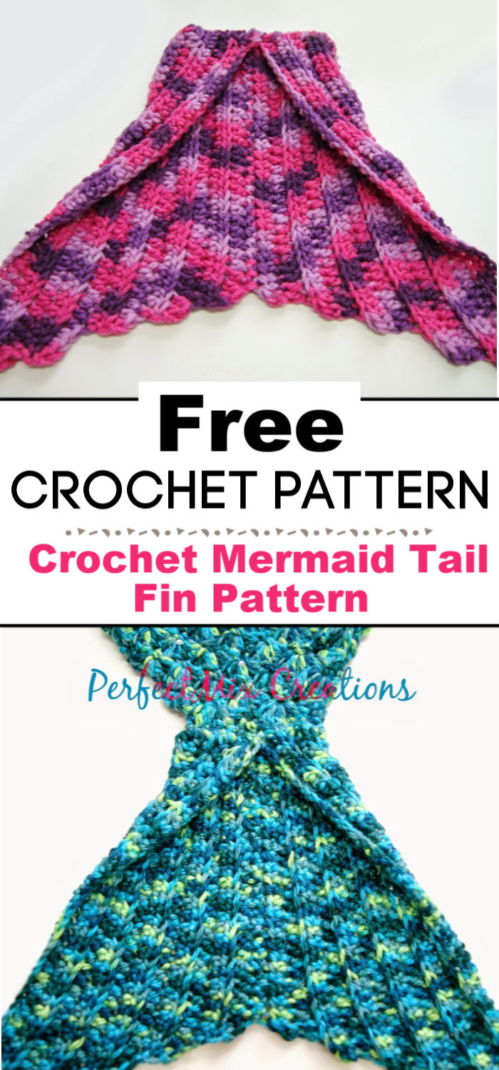 11 Crochet Mermaid Tail Blanket Free Patterns - Crochet with Patterns