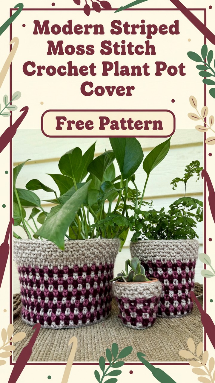 12 Crochet Planter Cover Free Pattern - Crochet with Patterns