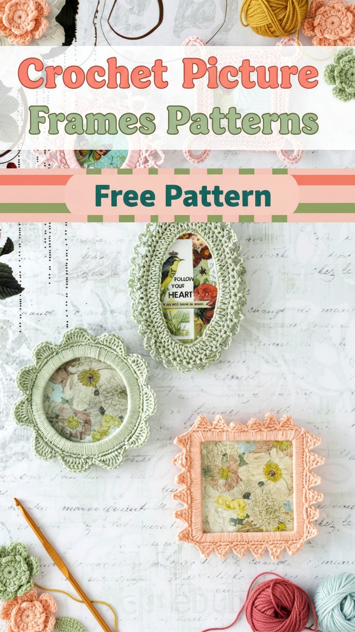 10 Free Crochet Picture Frame Pattern - Crochet with Patterns