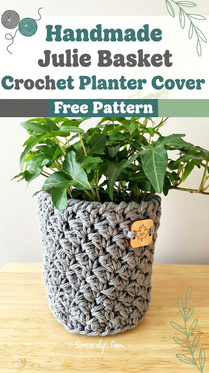 12 Crochet Planter Cover Free Pattern - Crochet with Patterns
