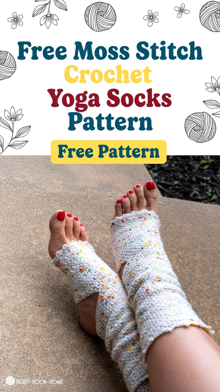 10 Crochet Yoga Socks Free Pattern - Crochet with Patterns