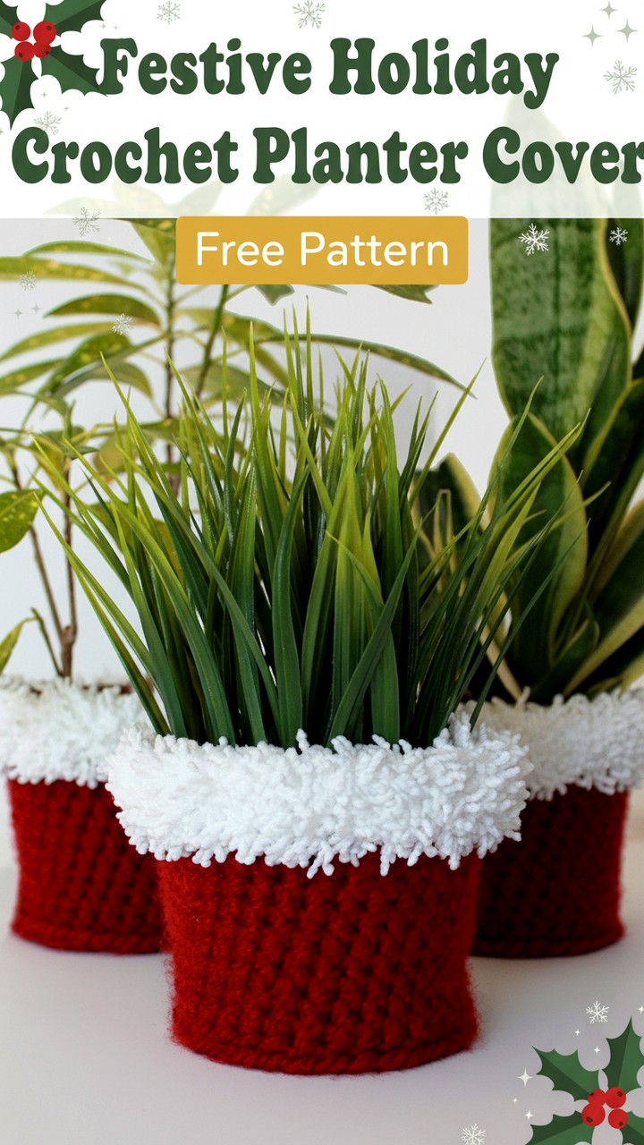 12 Crochet Planter Cover Free Pattern - Crochet with Patterns