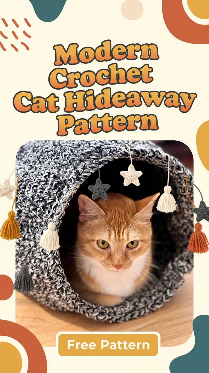 10 Free Crochet Cat Hideaway Basket Pattern - Crochet with Patterns