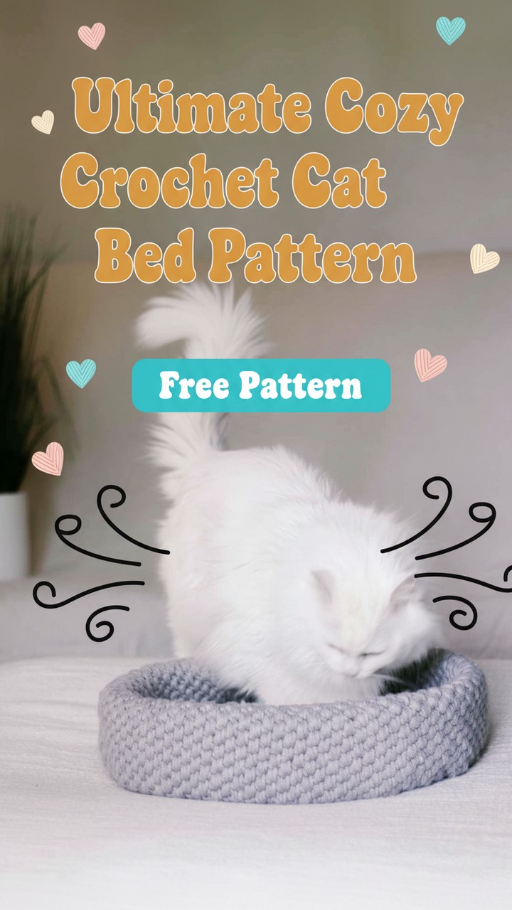 10 Free Crochet Cat Hideaway Basket Pattern - Crochet with Patterns
