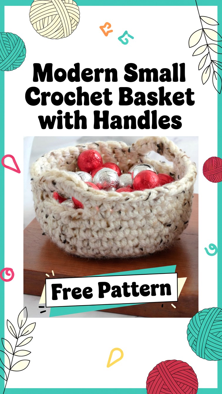 10 Easy Crochet Baskets With Handles (Free Pattern) - Crochet with Patterns