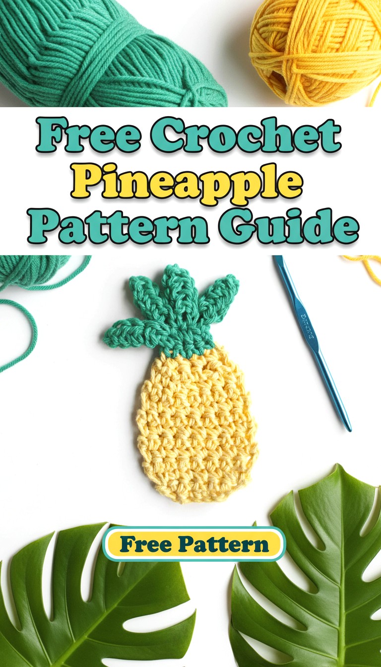 12 Beautiful Pineapple Crochet Patterns (Easy & Free Designs) - Crochet ...