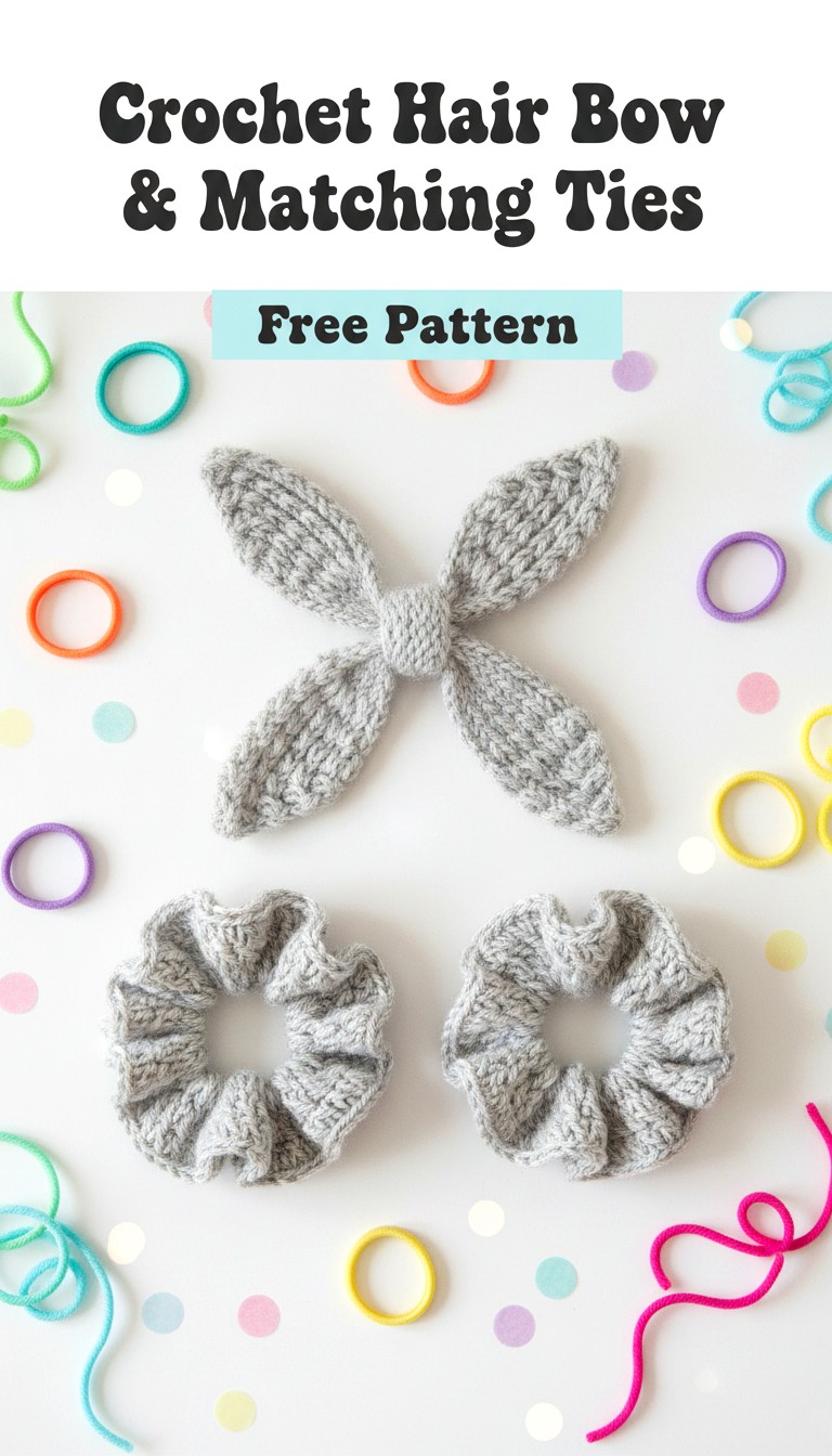 12 Easy Free Crochet Hair Bow Patterns - Crochet with Patterns