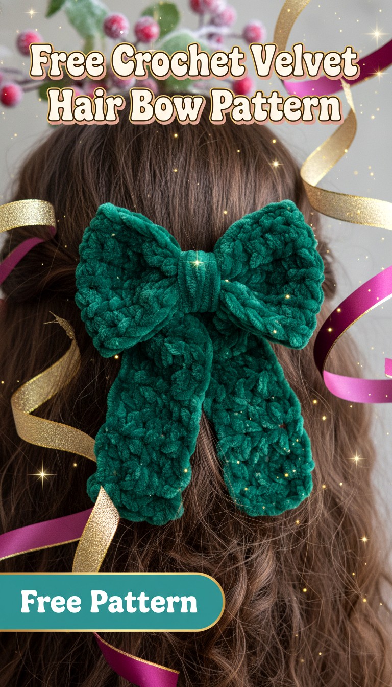 12 Easy Free Crochet Hair Bow Patterns - Crochet with Patterns