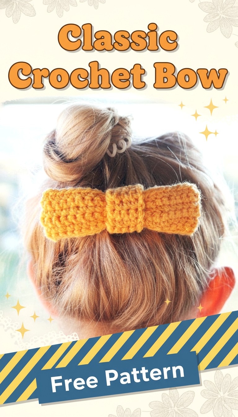 12 Easy Free Crochet Hair Bow Patterns - Crochet with Patterns
