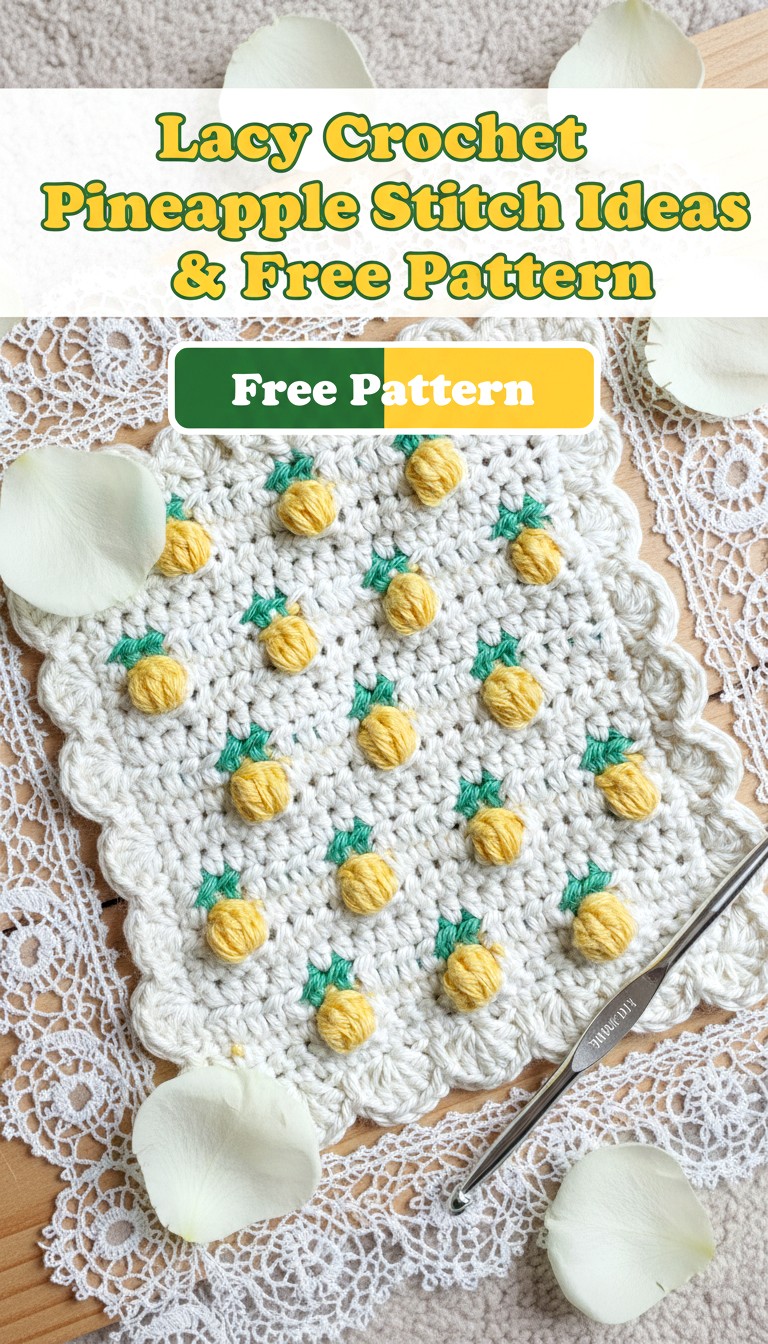12 Beautiful Pineapple Crochet Patterns (Easy & Free Designs) - Crochet ...
