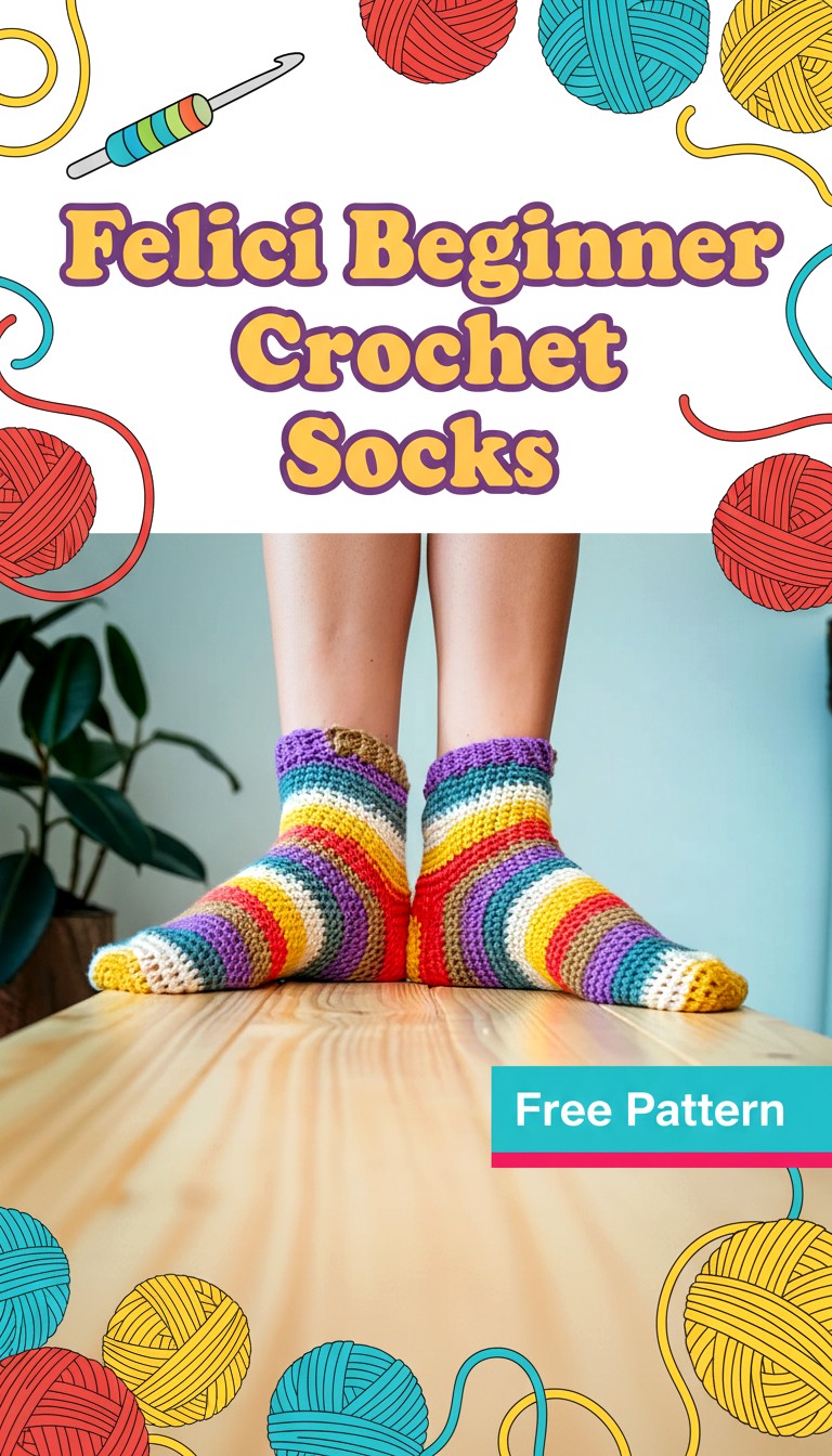 10 Easy Free Crochet Socks Patterns - Crochet with Patterns