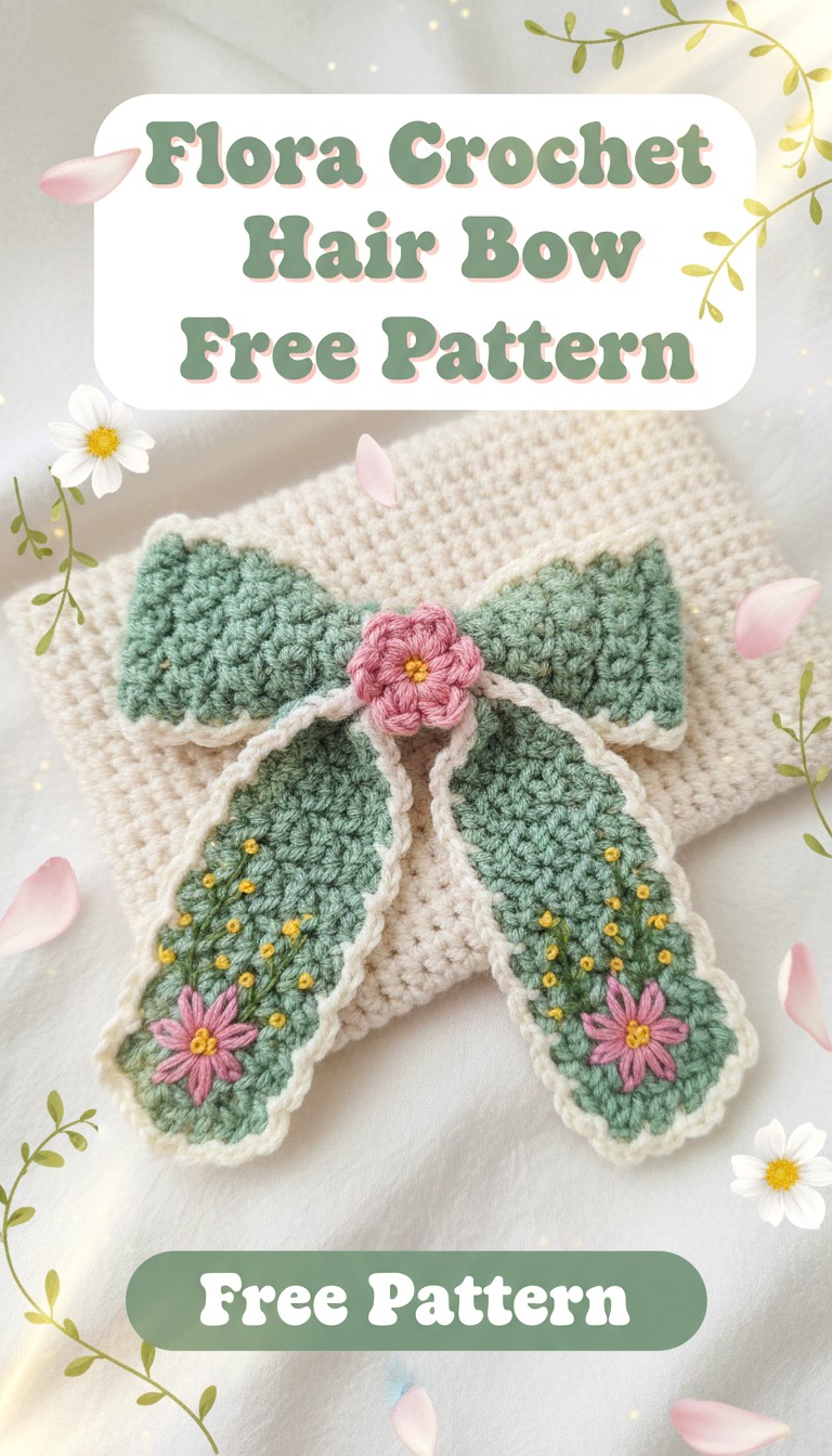 12 Easy Free Crochet Hair Bow Patterns - Crochet with Patterns