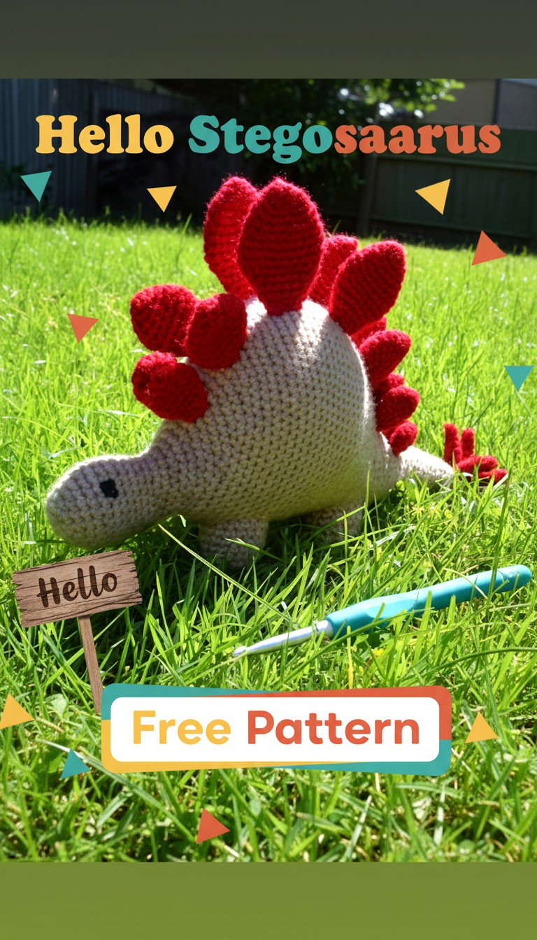 10 Easy Free Dinosaur Crochet Plushie Patterns - Crochet with Patterns