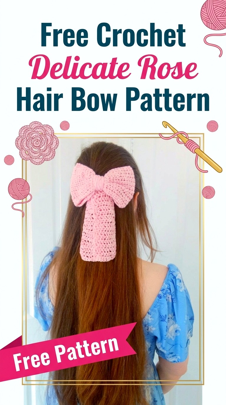 10 Free Easy Crochet Hair Bow Pattern for Beginners - Crochet with Patterns