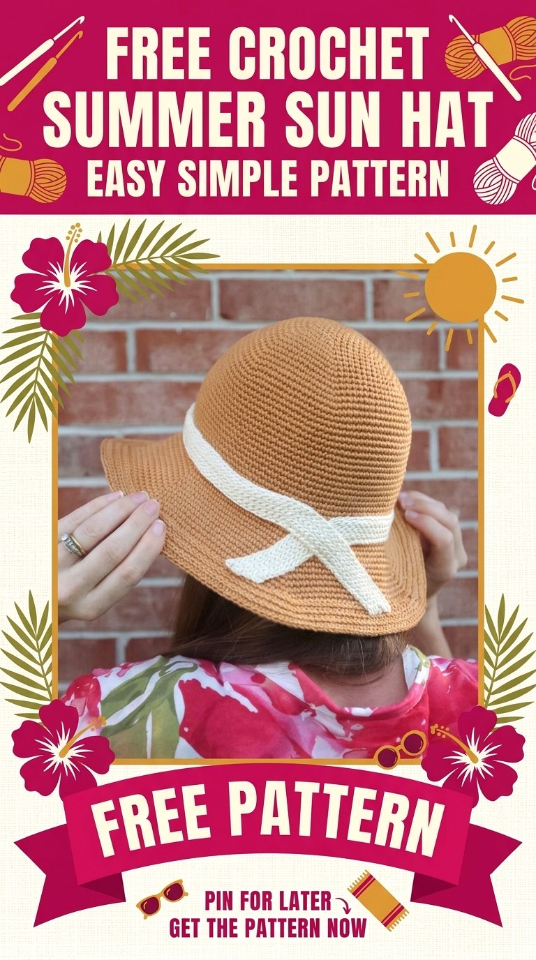 10 Free Crochet Sun Hat Patterns You’ll Love for Summer - Crochet with ...